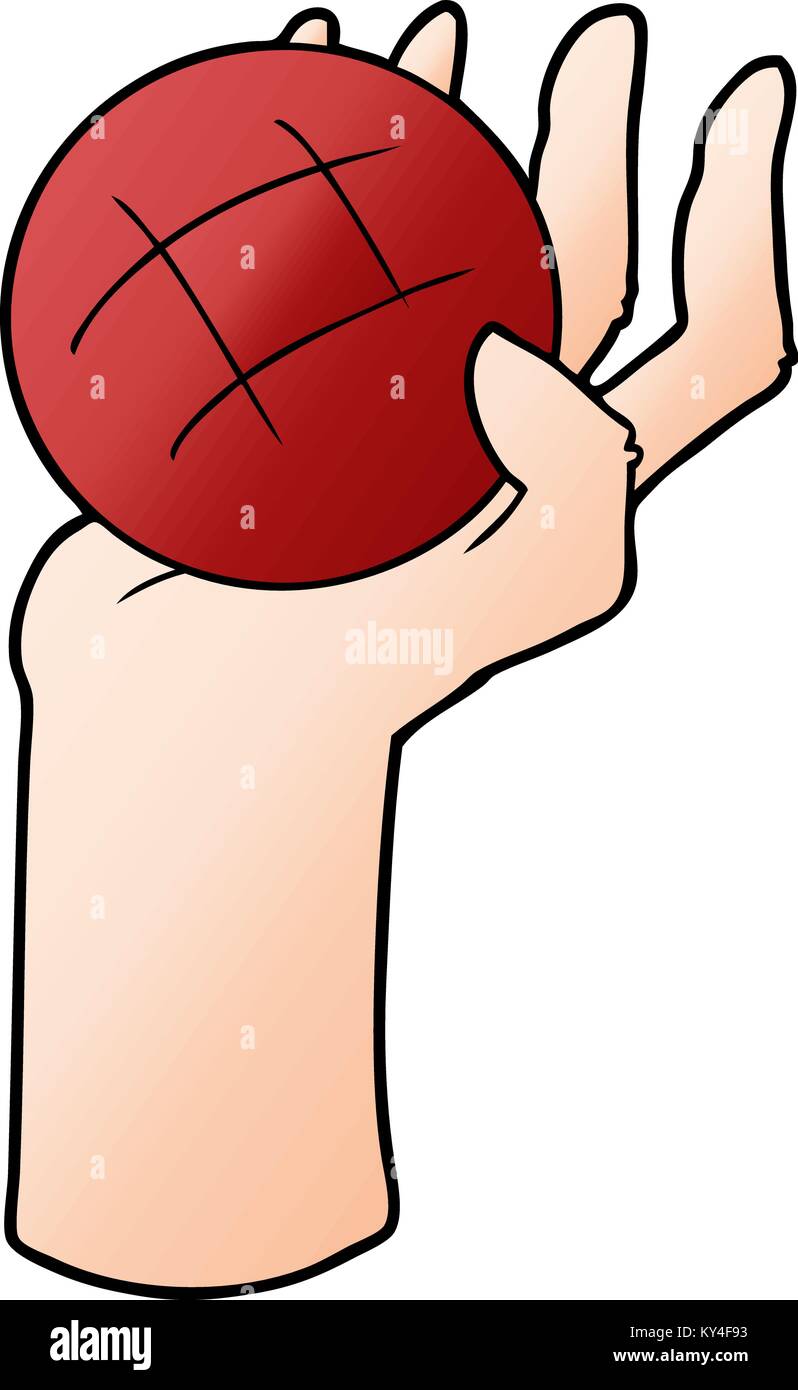 cartoon hand throwing ball Stock Vector Image & Art - Alamy