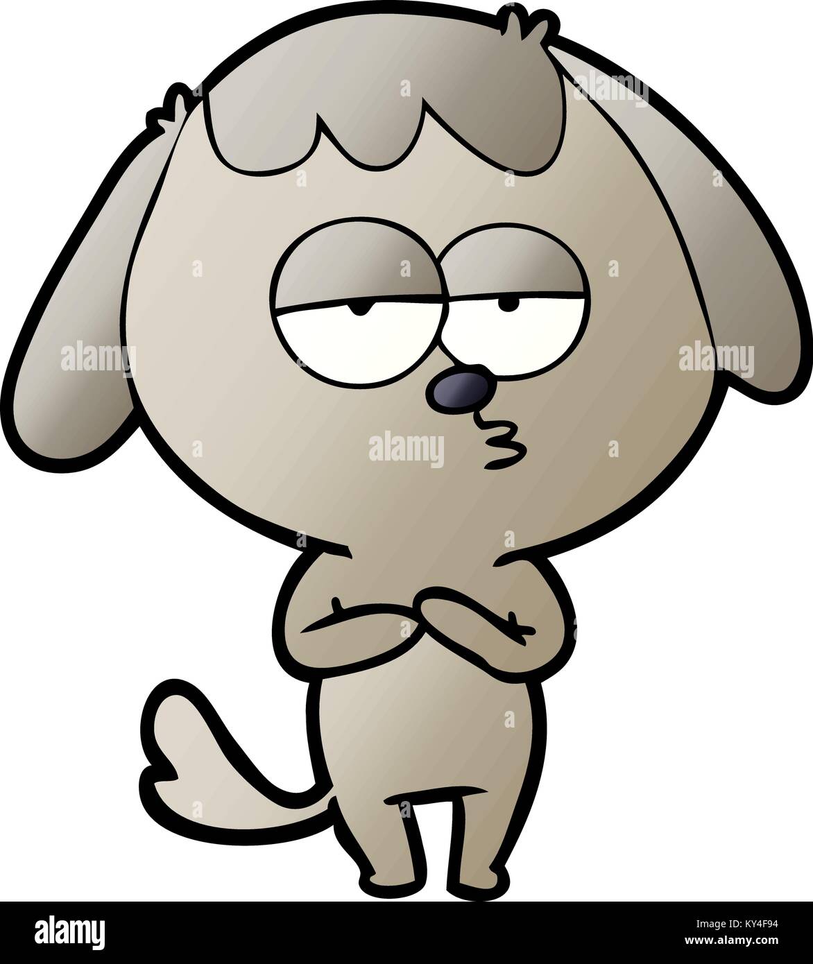 cartoon bored dog Stock Vector Image & Art - Alamy