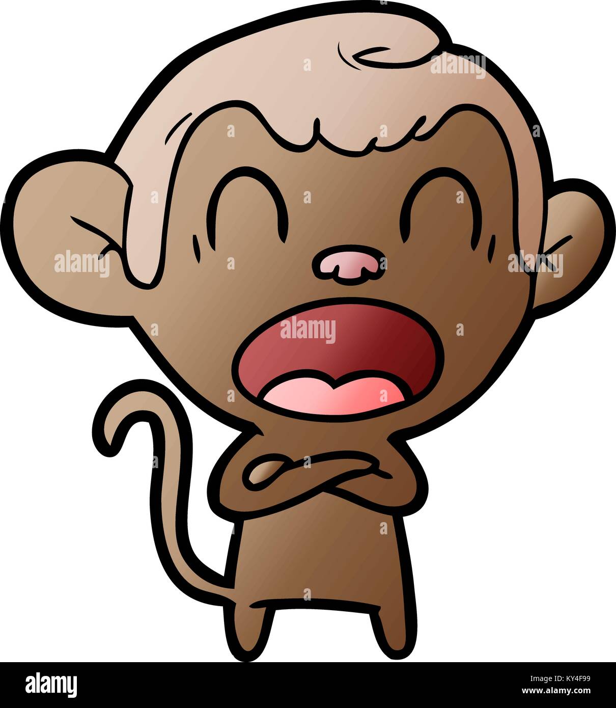 shouting cartoon monkey Stock Vector Image & Art - Alamy