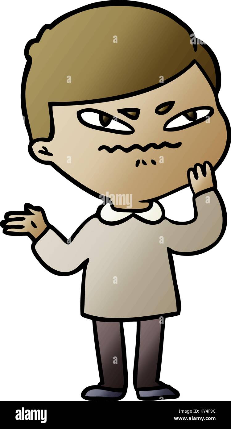 cartoon angry man Stock Vector Image & Art - Alamy
