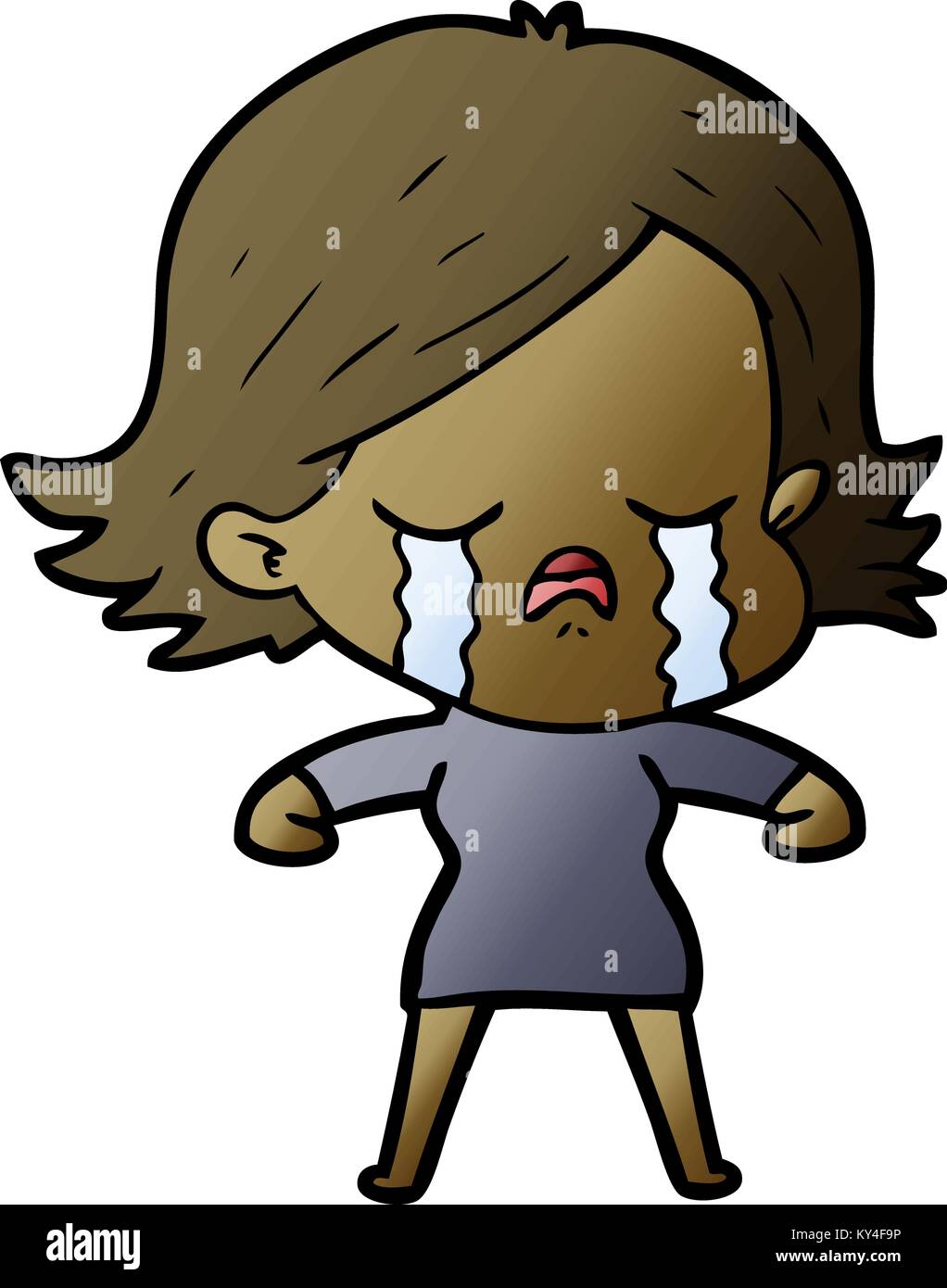 cartoon girl crying Stock Vector Image & Art - Alamy