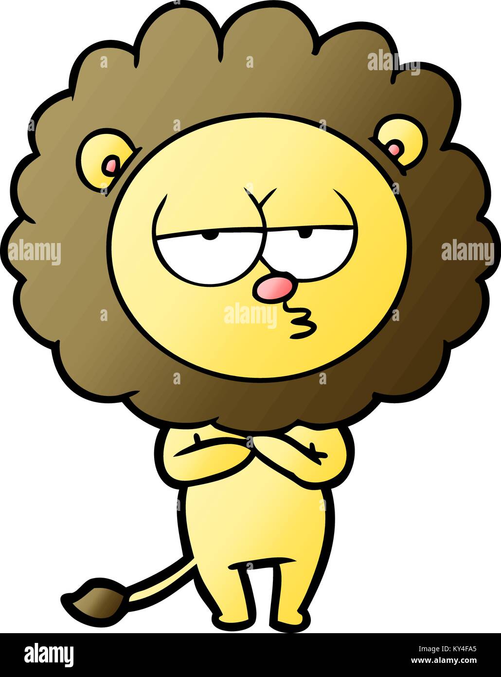 cartoon tired lion Stock Vector Image & Art - Alamy