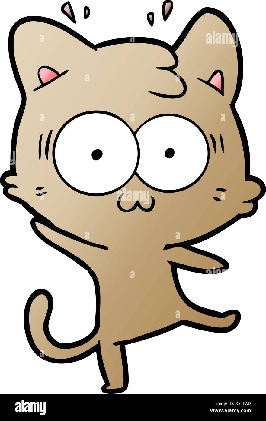 cartoon surprised cat Stock Vector Image & Art - Alamy