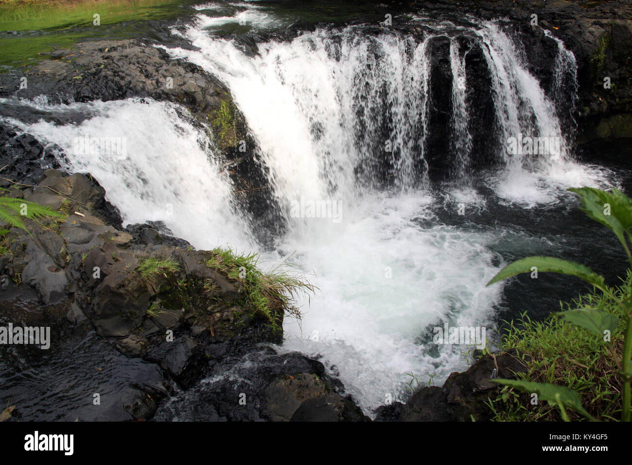 Waterfall and river in Upolu island, Samoa Stock Photo - Alamy