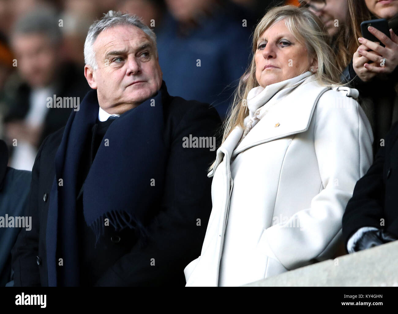Wolverhampton Wanderers ex manager Dave Jones and wife Ann Jones in the ...