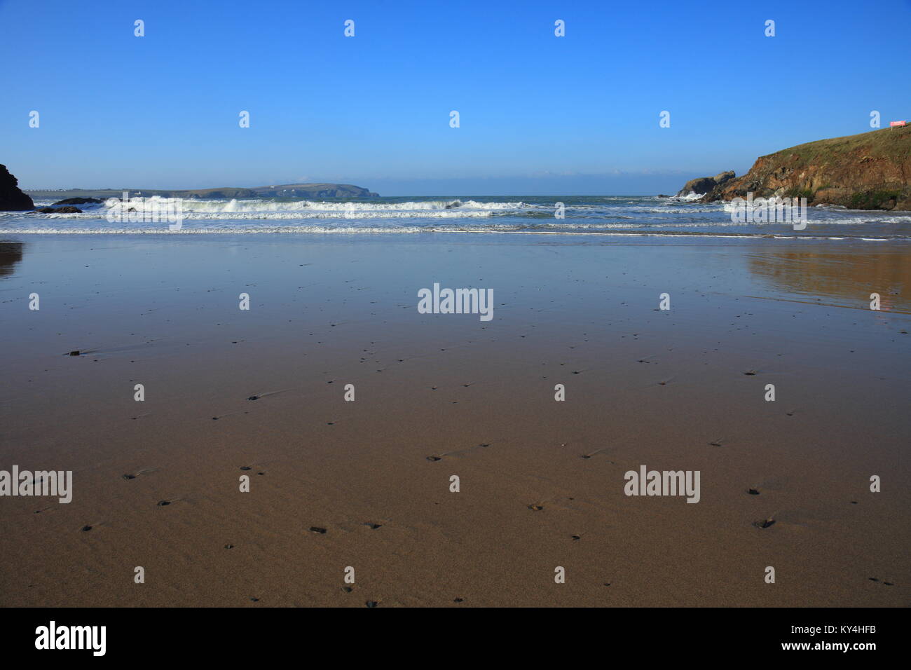 Trevone beach hi-res stock photography and images - Alamy