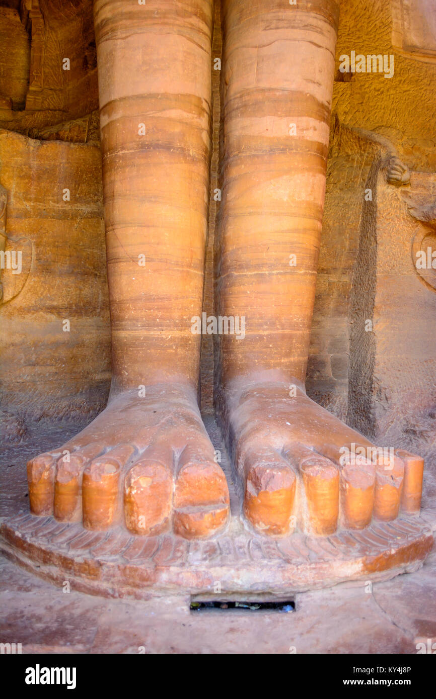 Antique stones idols of Jain God, close up of foot Stock Photo - Alamy