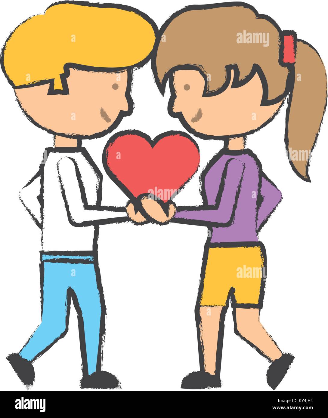 cartoon couple in love Stock Vector Image & Art - Alamy