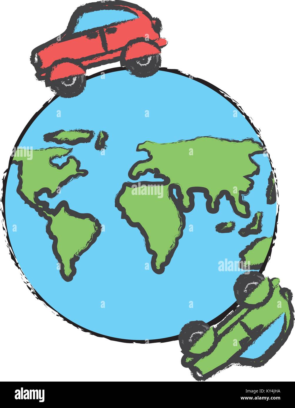 cars on earth planet icon Stock Vector Image & Art - Alamy