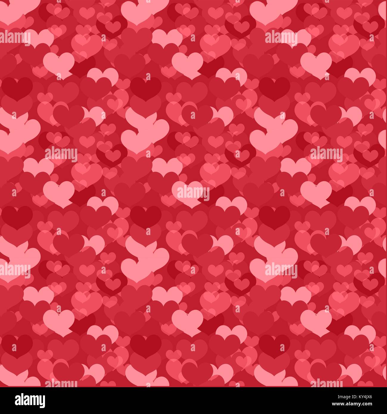 Valentines Day seamless pattern. Heart endless background. Romance ...