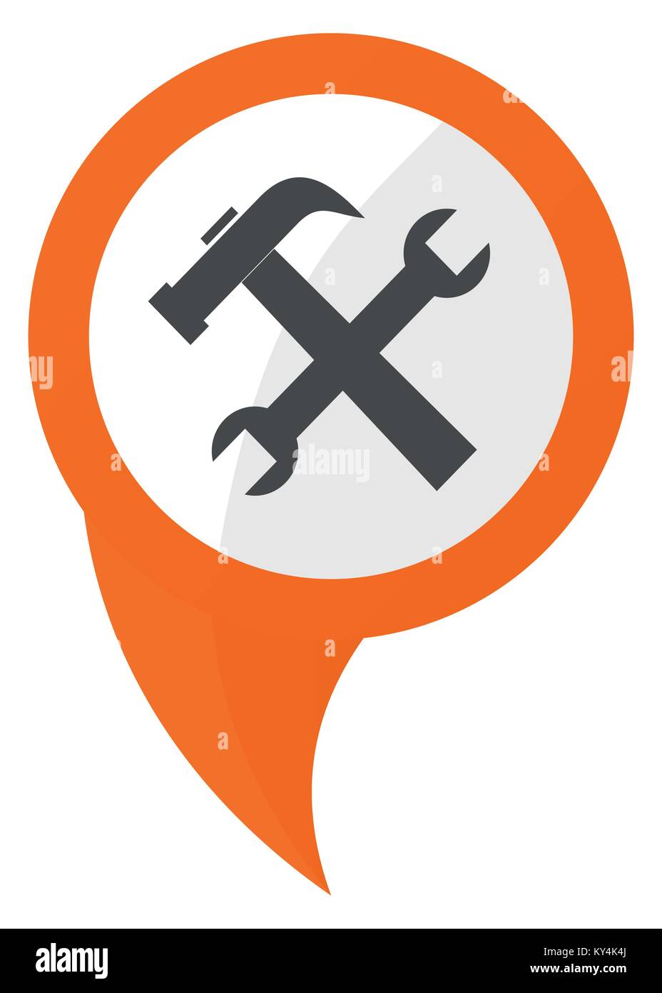 Tool orange pin vector icon Stock Vector Image & Art - Alamy