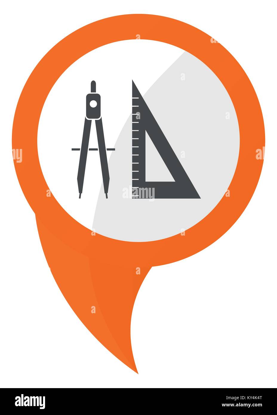 Design orange pin vector icon Stock Vector Image & Art - Alamy