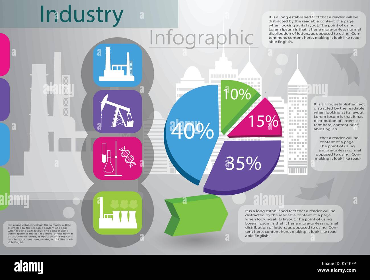 industry infographics production process Stock Vector Image & Art - Alamy