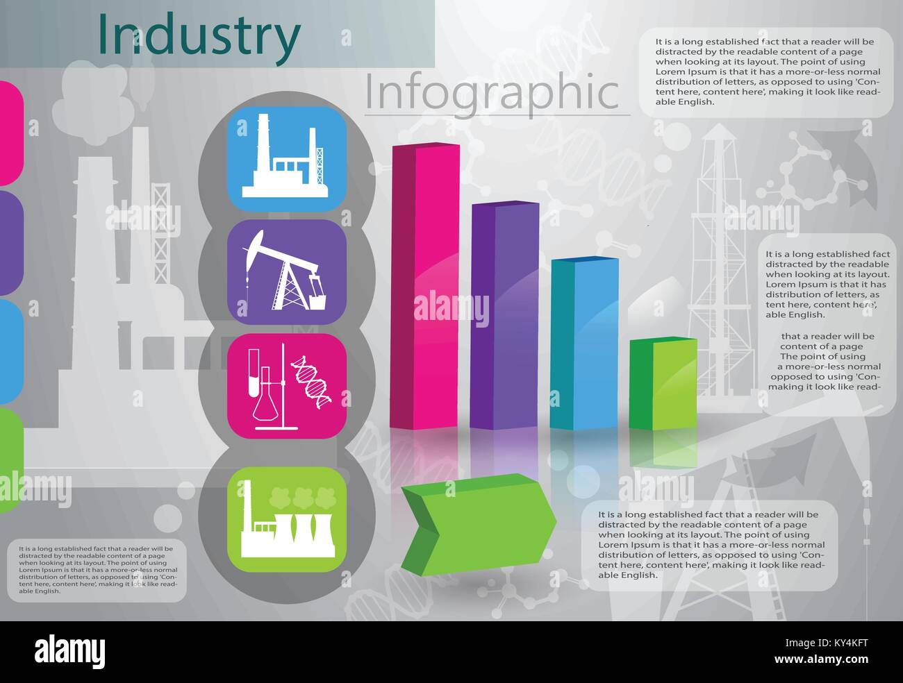 industry infographics production process Stock Vector Image & Art - Alamy