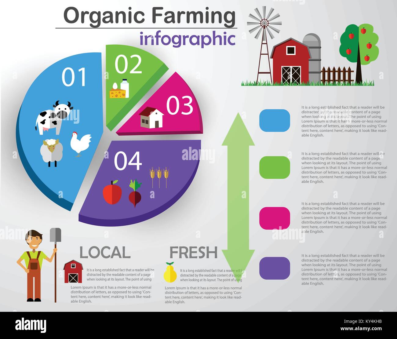 farm countryside infographic elements Stock Vector Image & Art - Alamy