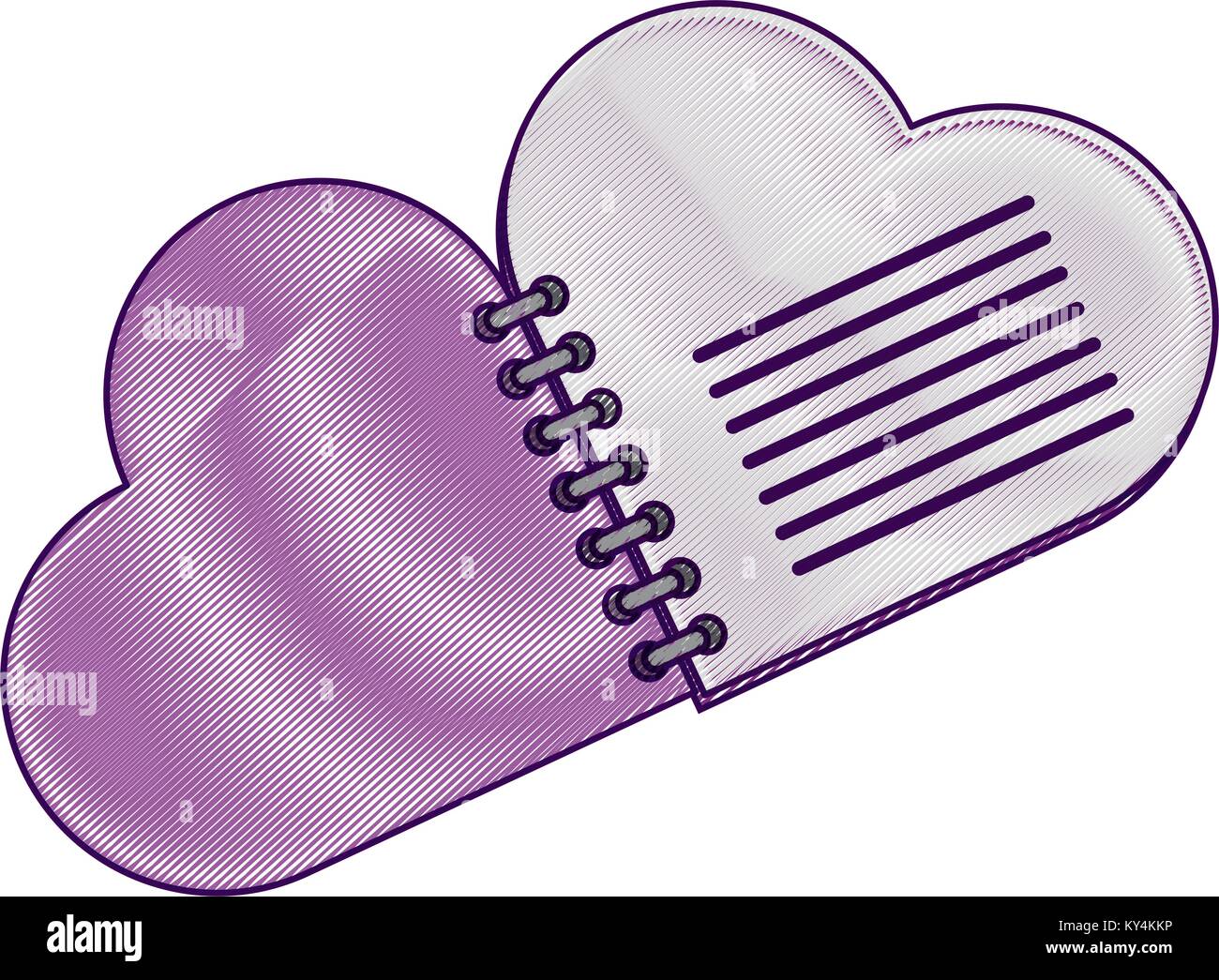 notebook with heart love shape vector illustration design Stock Vector ...