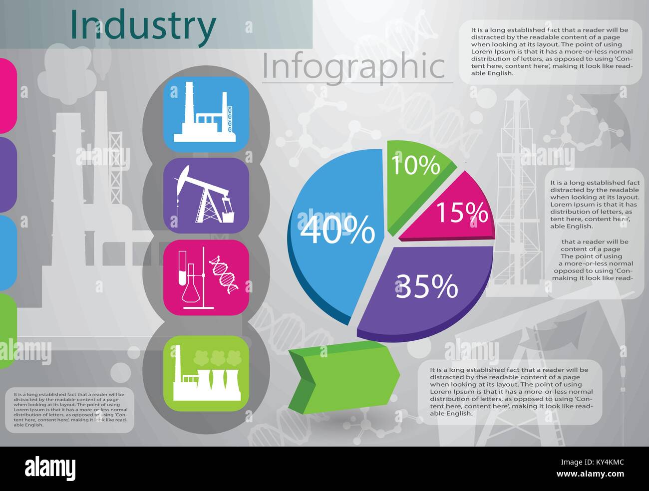 industry infographics production process Stock Vector Image & Art - Alamy
