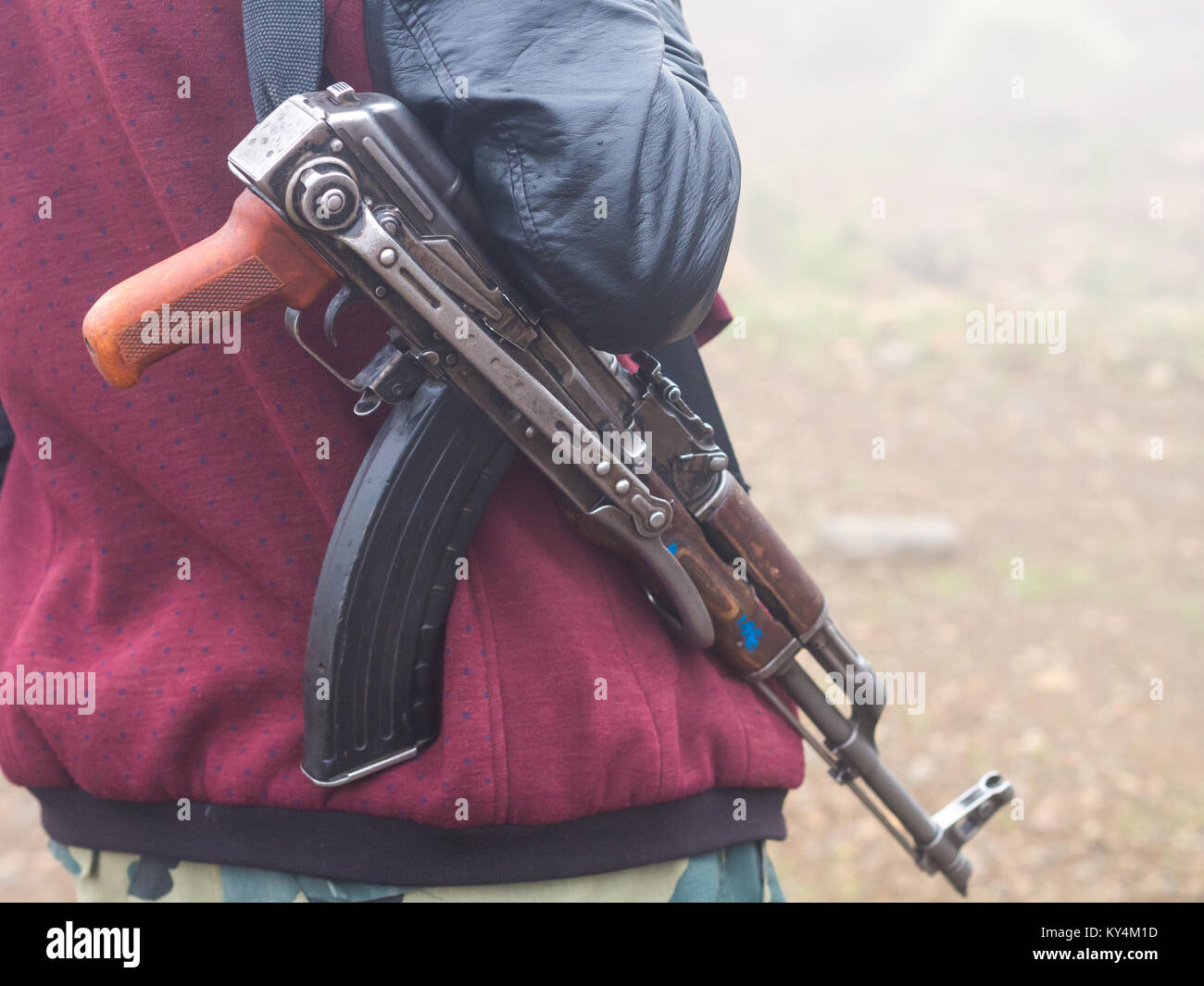 One with man with kalashnikov hi-res stock photography and images - Alamy
