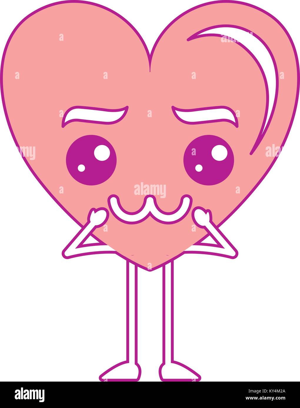 heart love sad kawaii character vector illustration design Stock Vector ...