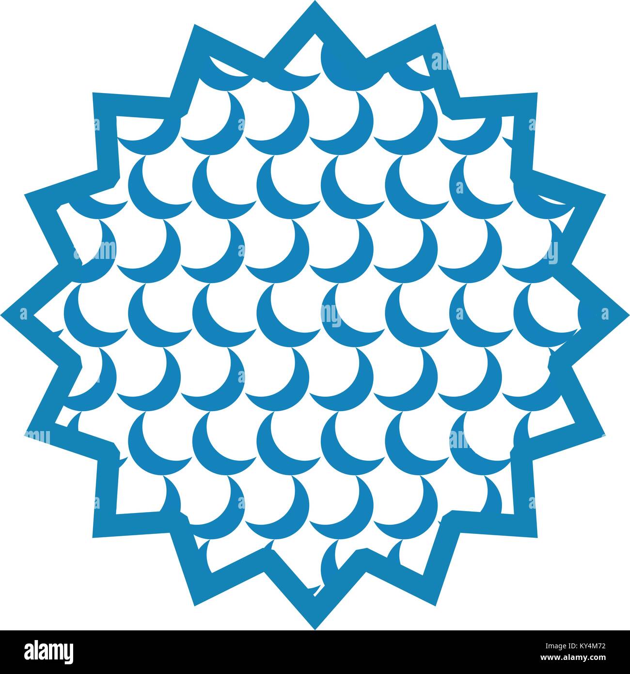 Waning moon emblem Stock Vector Images - Alamy