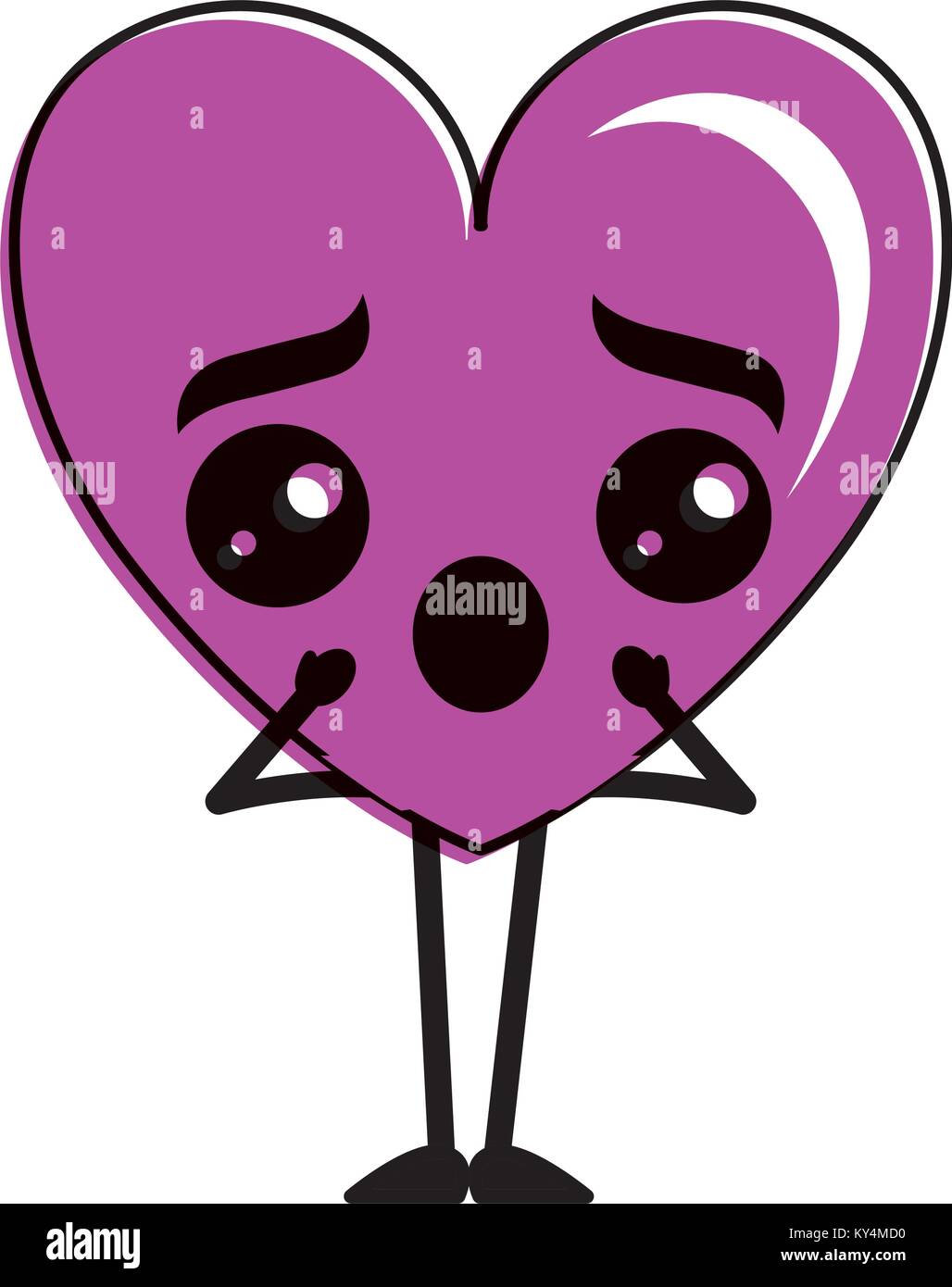 heart love confused kawaii character vector illustration design Stock ...