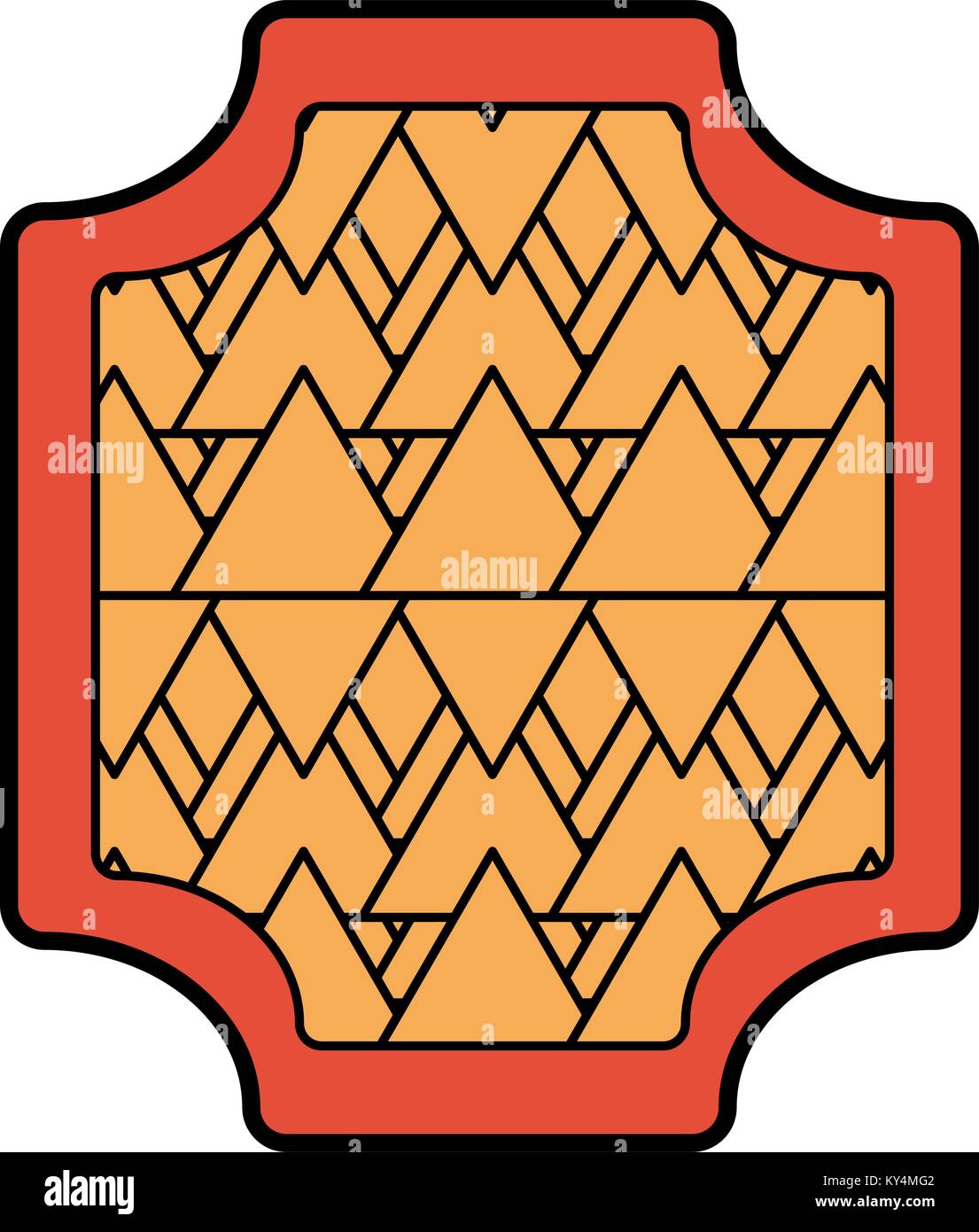 Triangles frame emblem Stock Vector Image & Art - Alamy