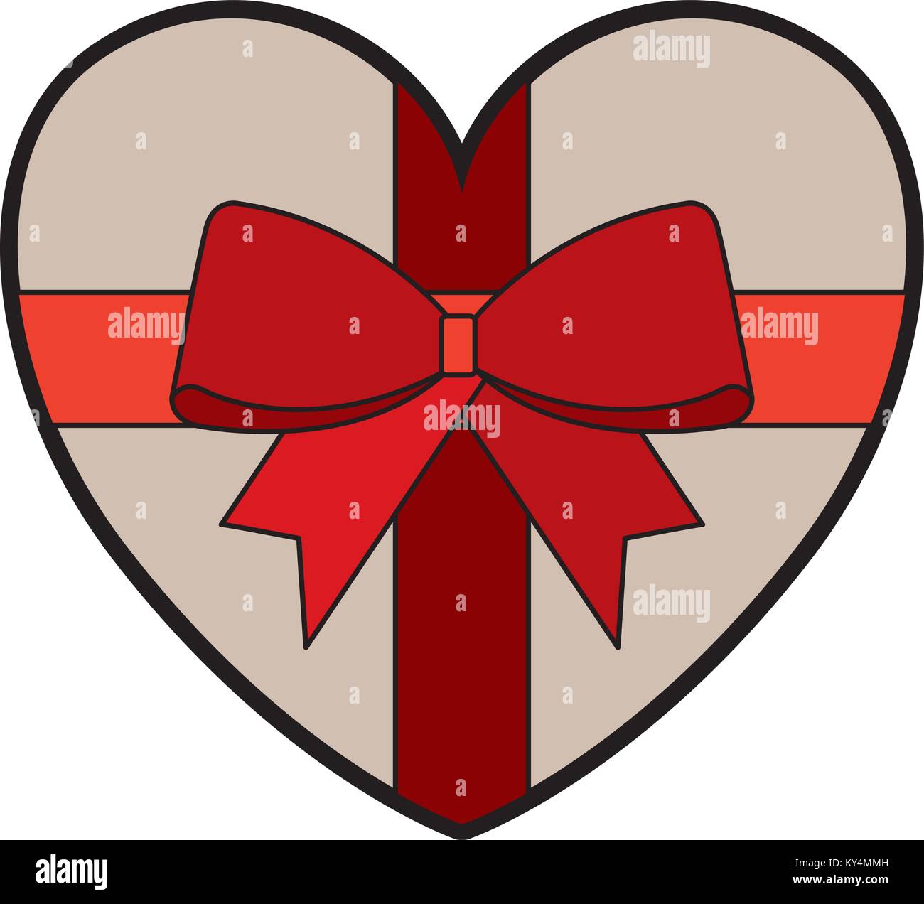gift with heart love shape vector illustration design Stock Vector ...