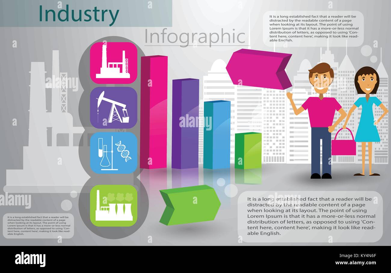 industry infographics production process Stock Vector Image & Art - Alamy