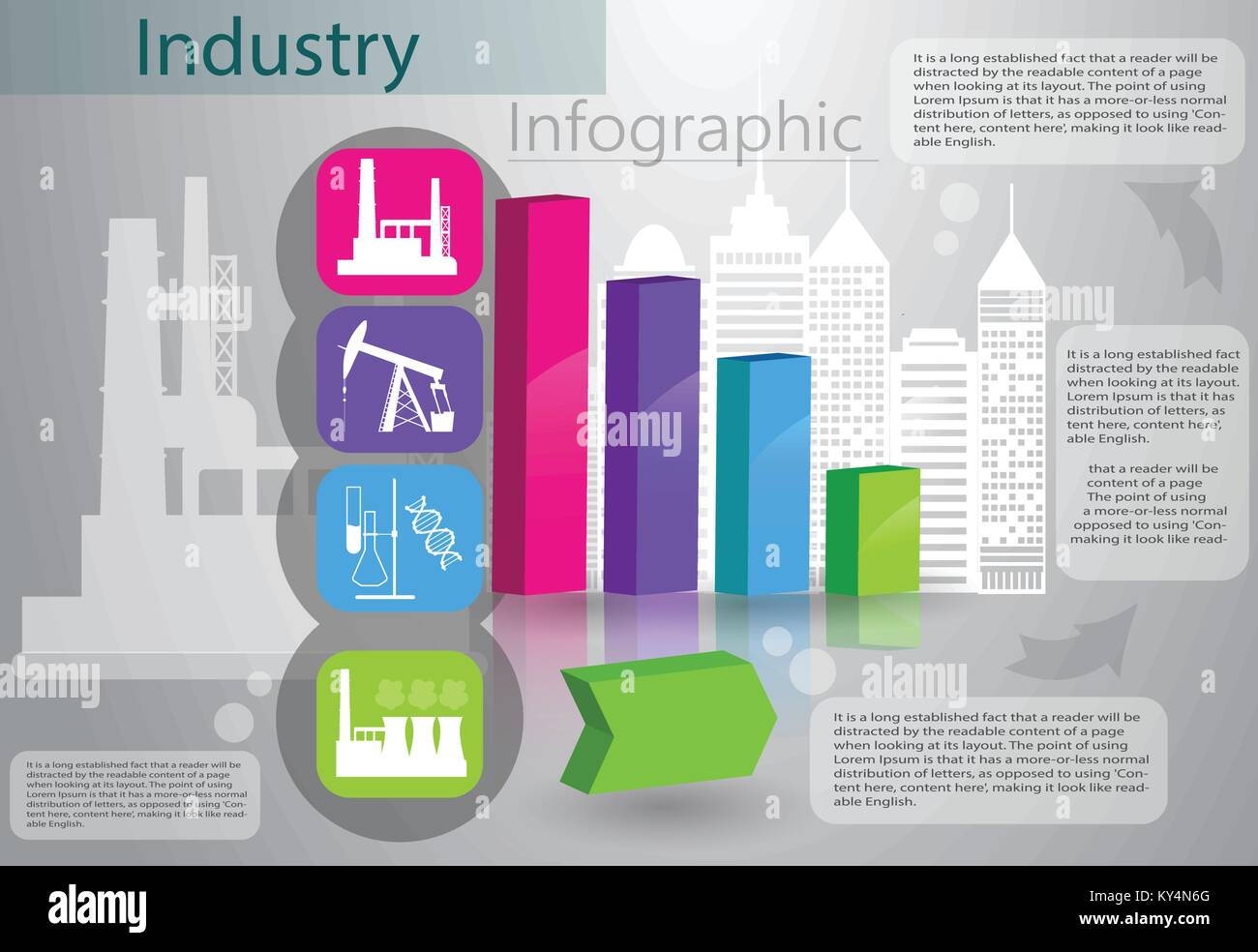 industry infographics production process Stock Vector Image & Art - Alamy