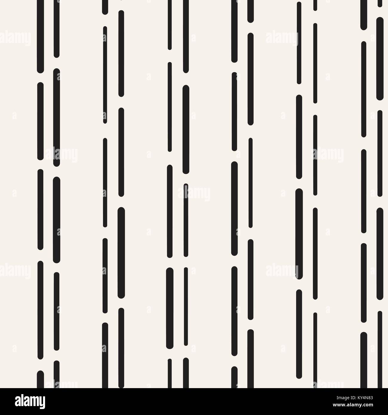 Black and White Irregular Rounded Dashed Lines Pattern. Modern Abstract ...