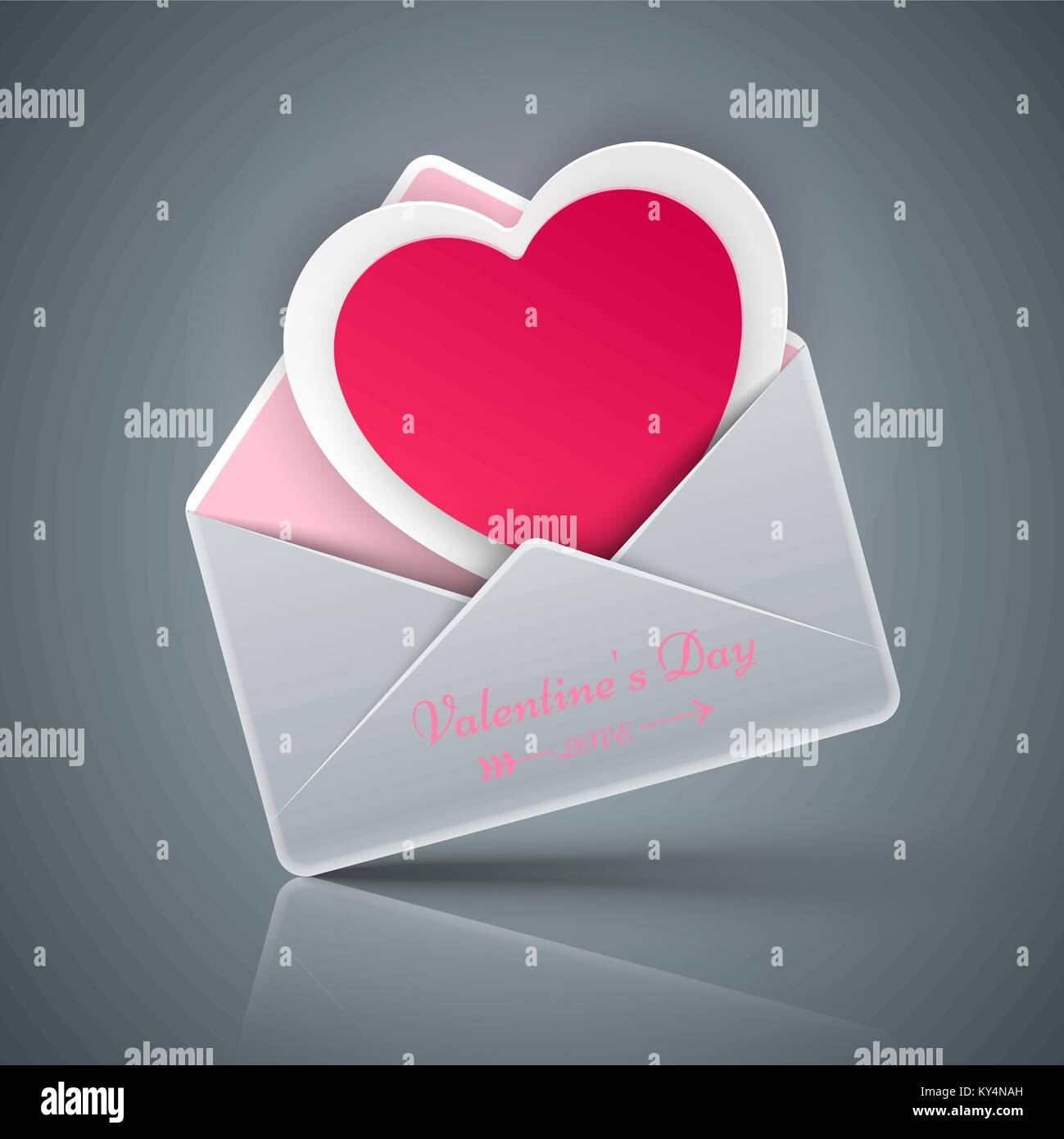 Valentine s Day. Heart in an envelope Stock Vector Image & Art - Alamy