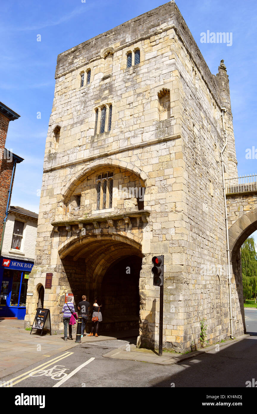 Monk Bar four-storey gatehouse is the tallest of the four bars on the ...