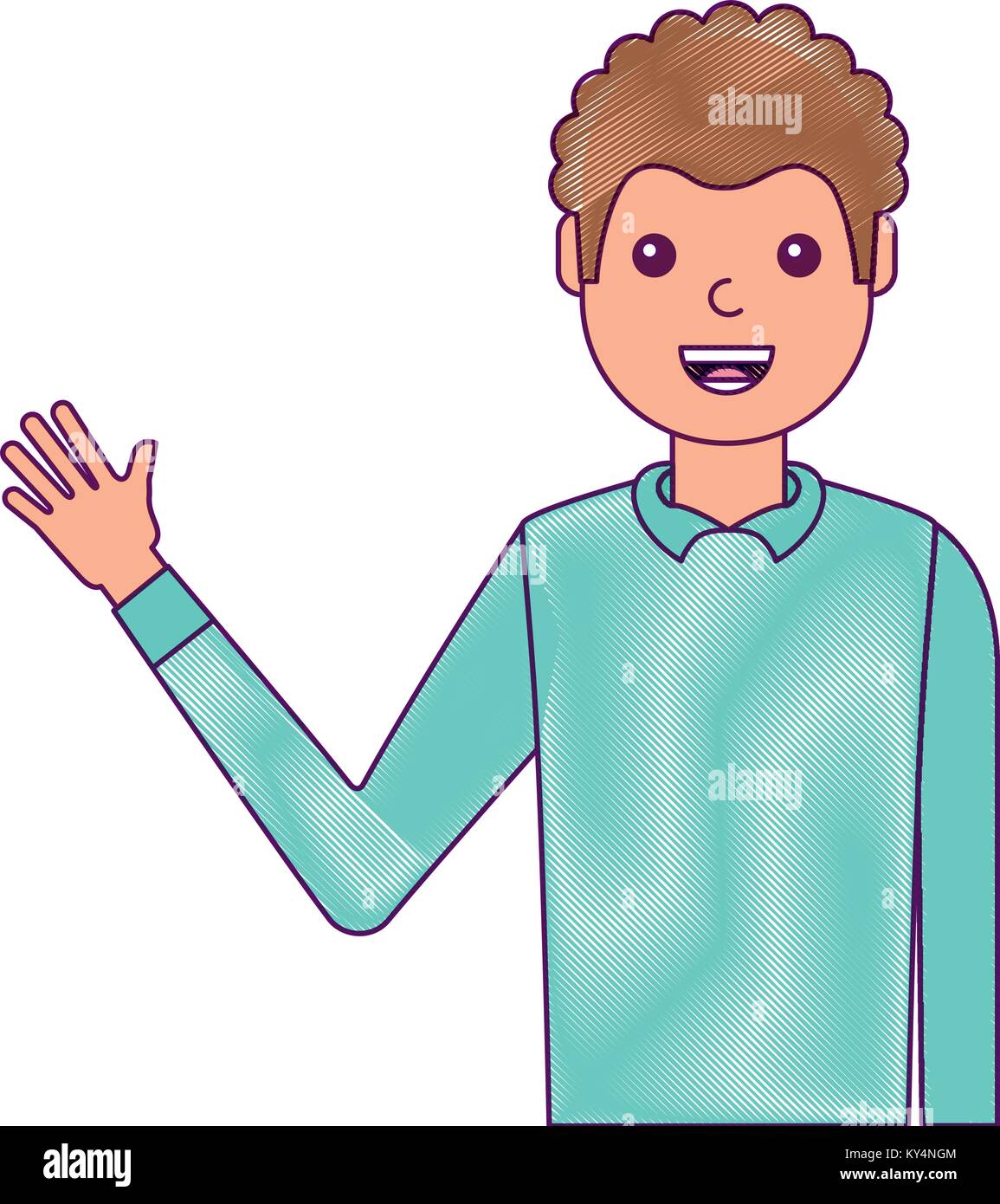 Cartoon Boy Kid Hand Gesture Stock Photos & Cartoon Boy Kid Hand ...