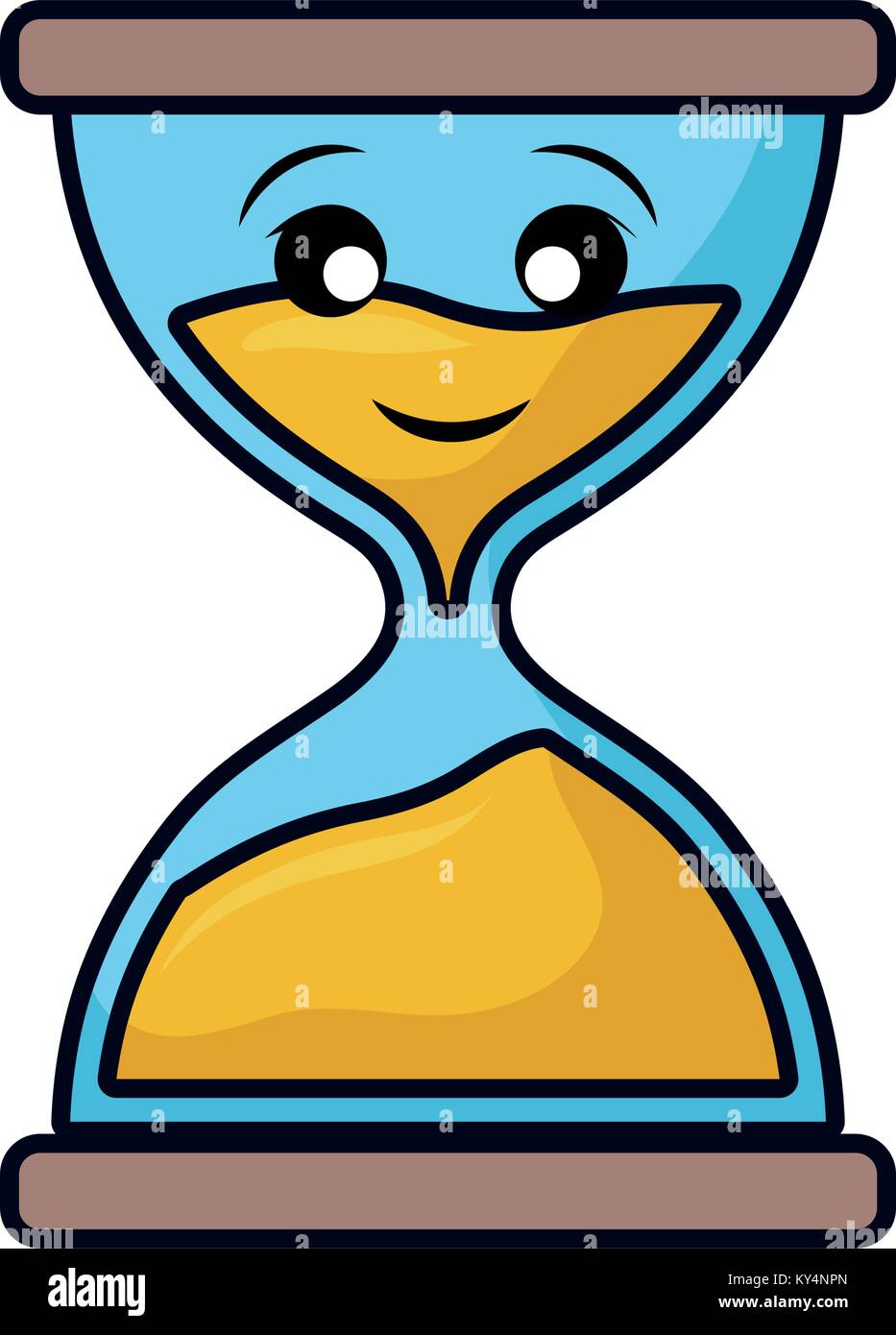Hourglass antique clock smiling cartoon Stock Vector Image & Art - Alamy