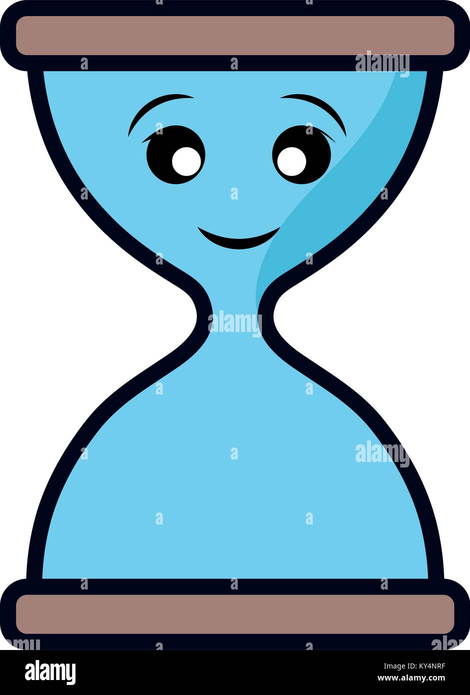 Hourglass empty isolated smiling cartoon Stock Vector Image & Art - Alamy