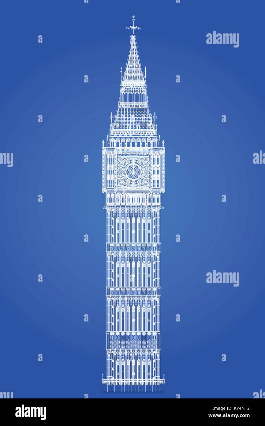 Bell clock tower clocktower belltower Stock Vector Images - Alamy