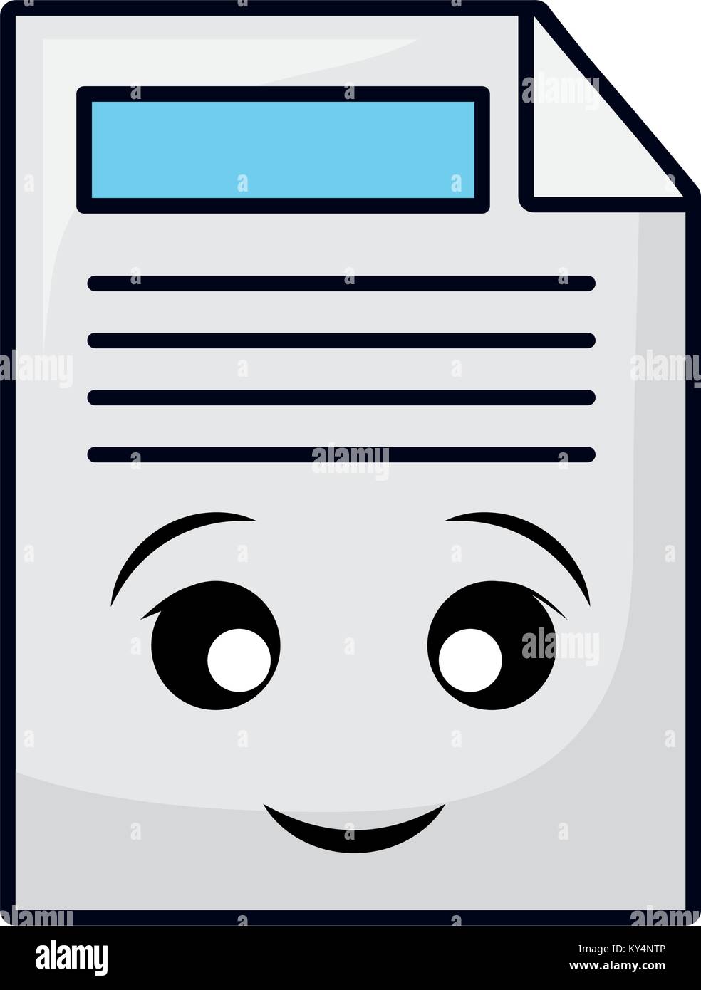 sheet bent corner smiling cartoon Stock Vector Image & Art - Alamy