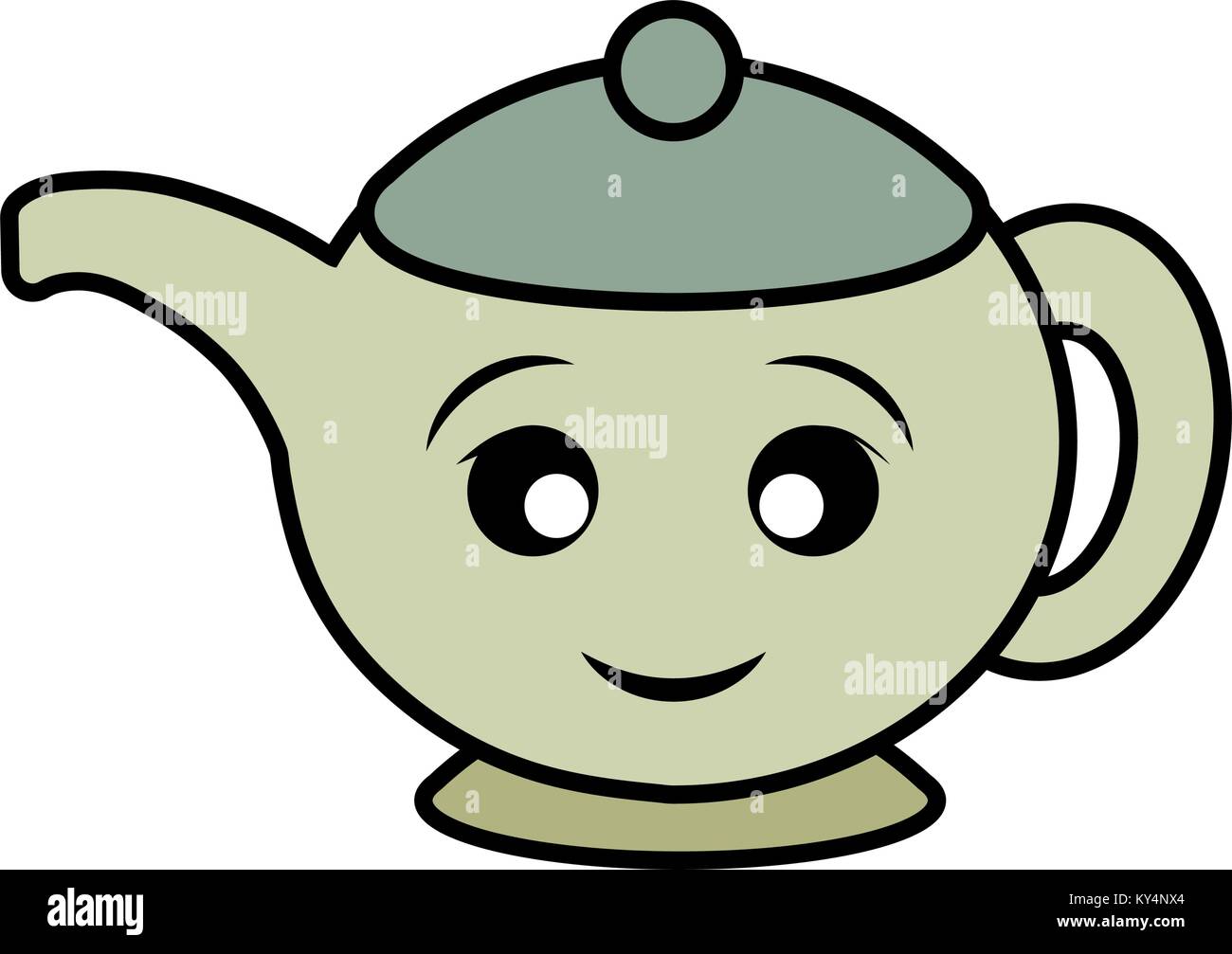 Porcelain teapot isolated smiling cartoon Stock Vector Image & Art - Alamy
