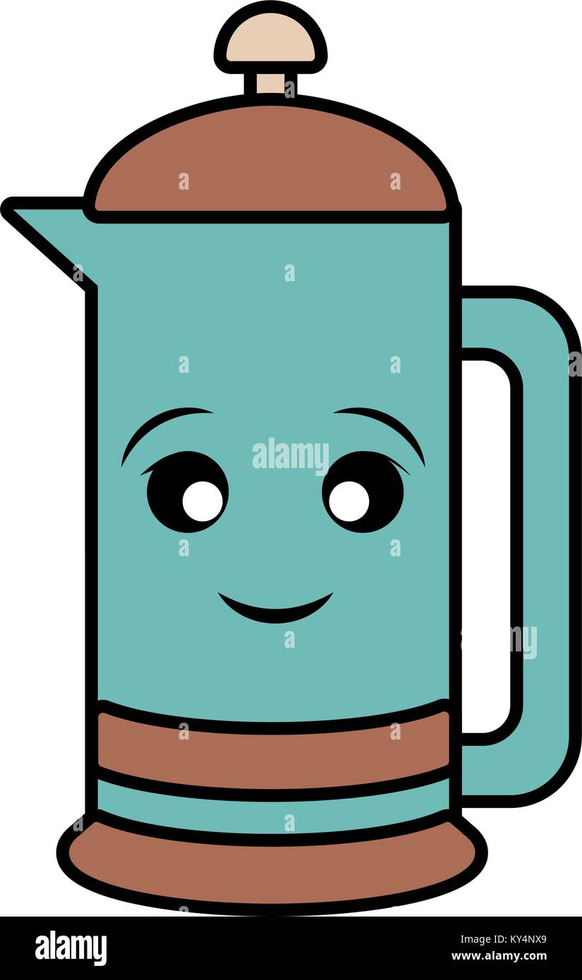 Kettle kitchen utensil smiling cartoon Stock Vector Image & Art - Alamy