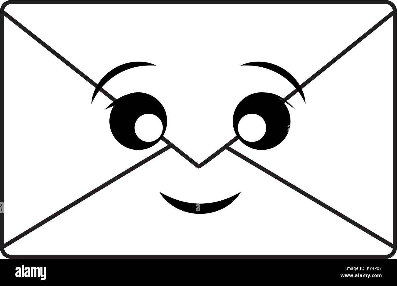 Email or mail symbol smiling cartoon Stock Vector Image & Art - Alamy