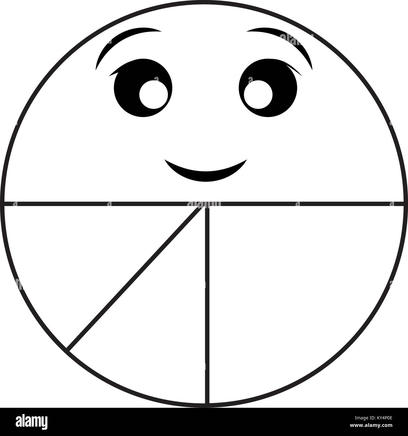 Pies statistics graphic smiling cartoon Stock Vector Image & Art - Alamy