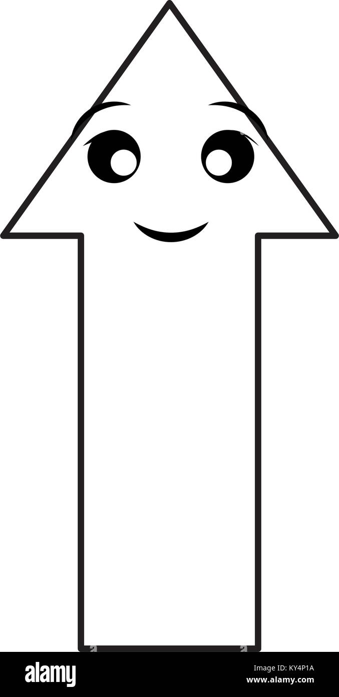 Arrow up symbol smiling cartoon Stock Vector Image & Art - Alamy