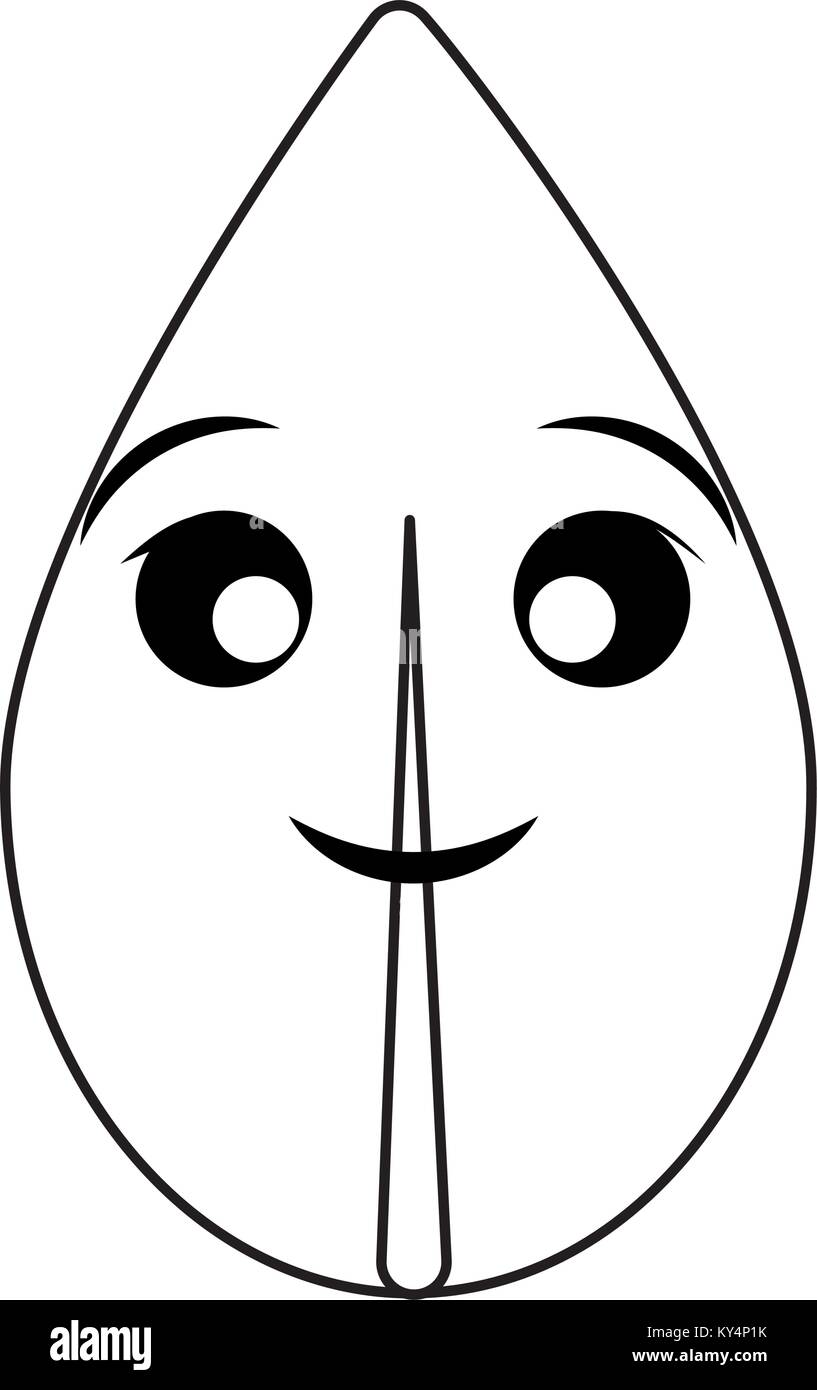 Tea leaf plant smiling cartoon Stock Vector Image & Art - Alamy