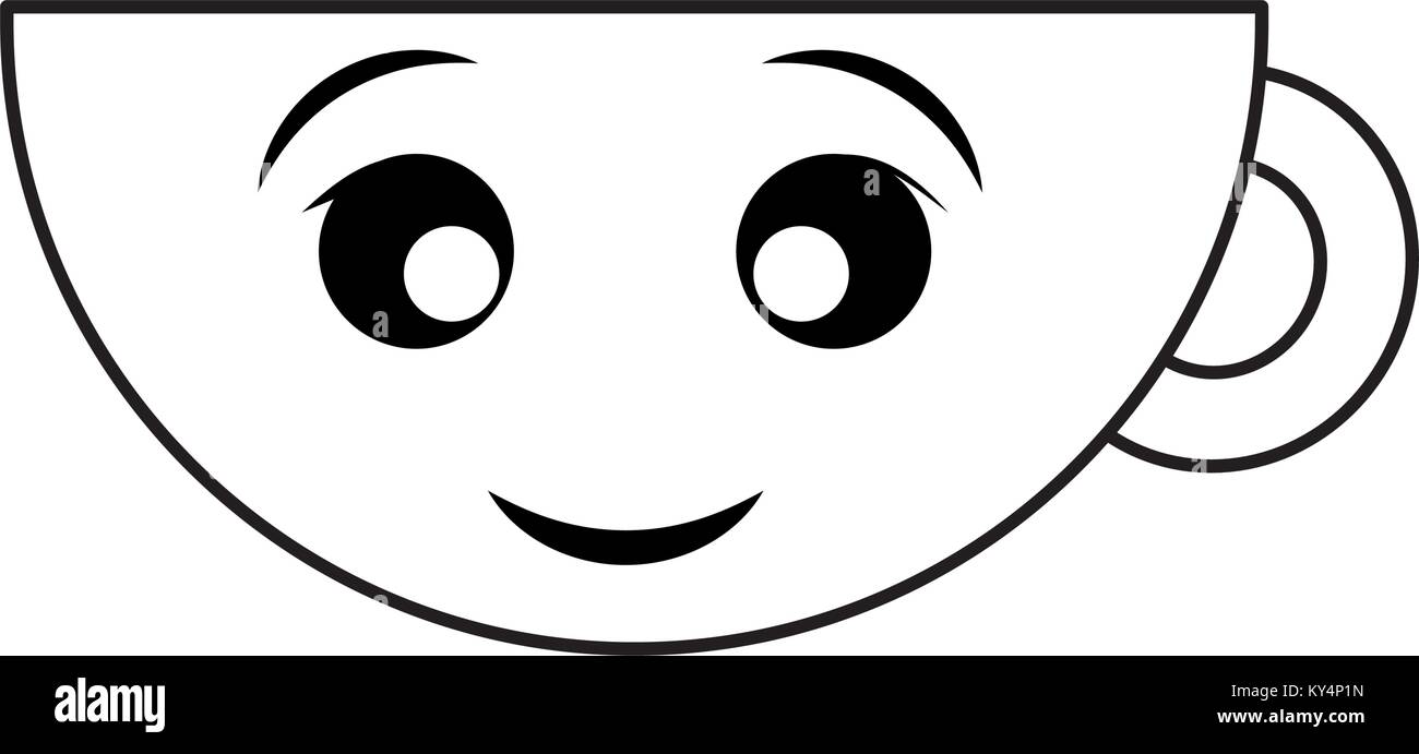 Mug porcelain cup smiling cartoon Stock Vector Image & Art - Alamy
