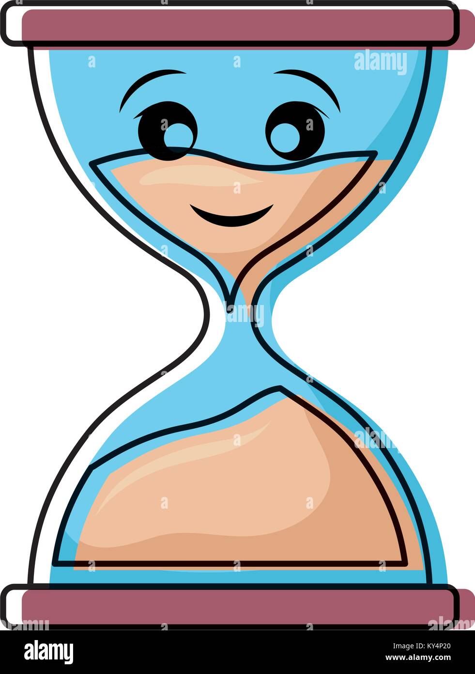 Hourglass antique clock smiling cartoon Stock Vector Image & Art - Alamy