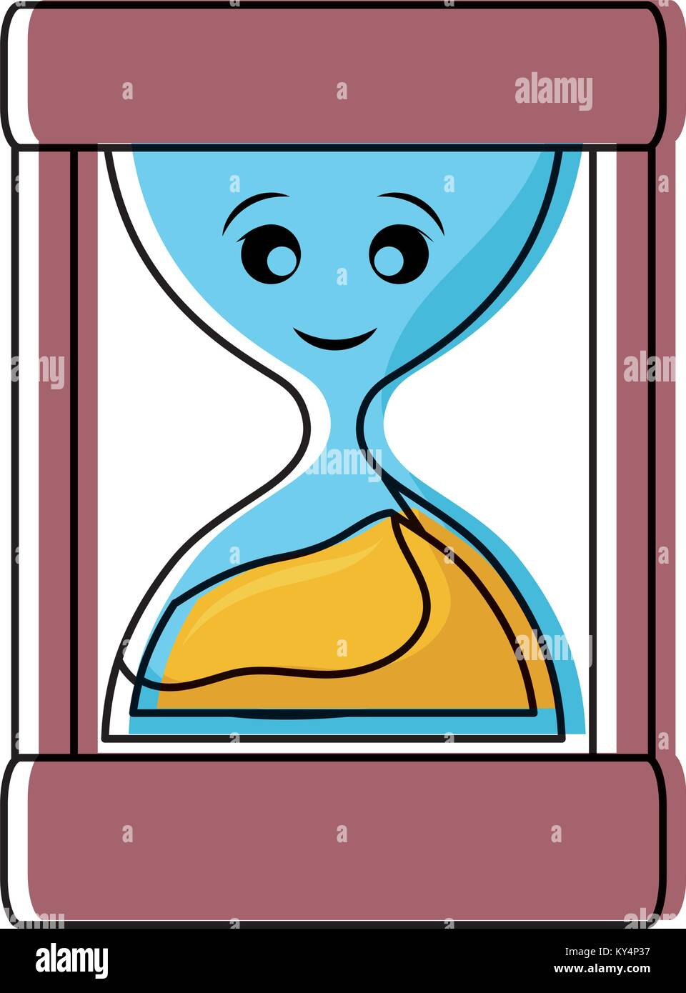 Hourglass antique clock smiling cartoon Stock Vector Image & Art - Alamy