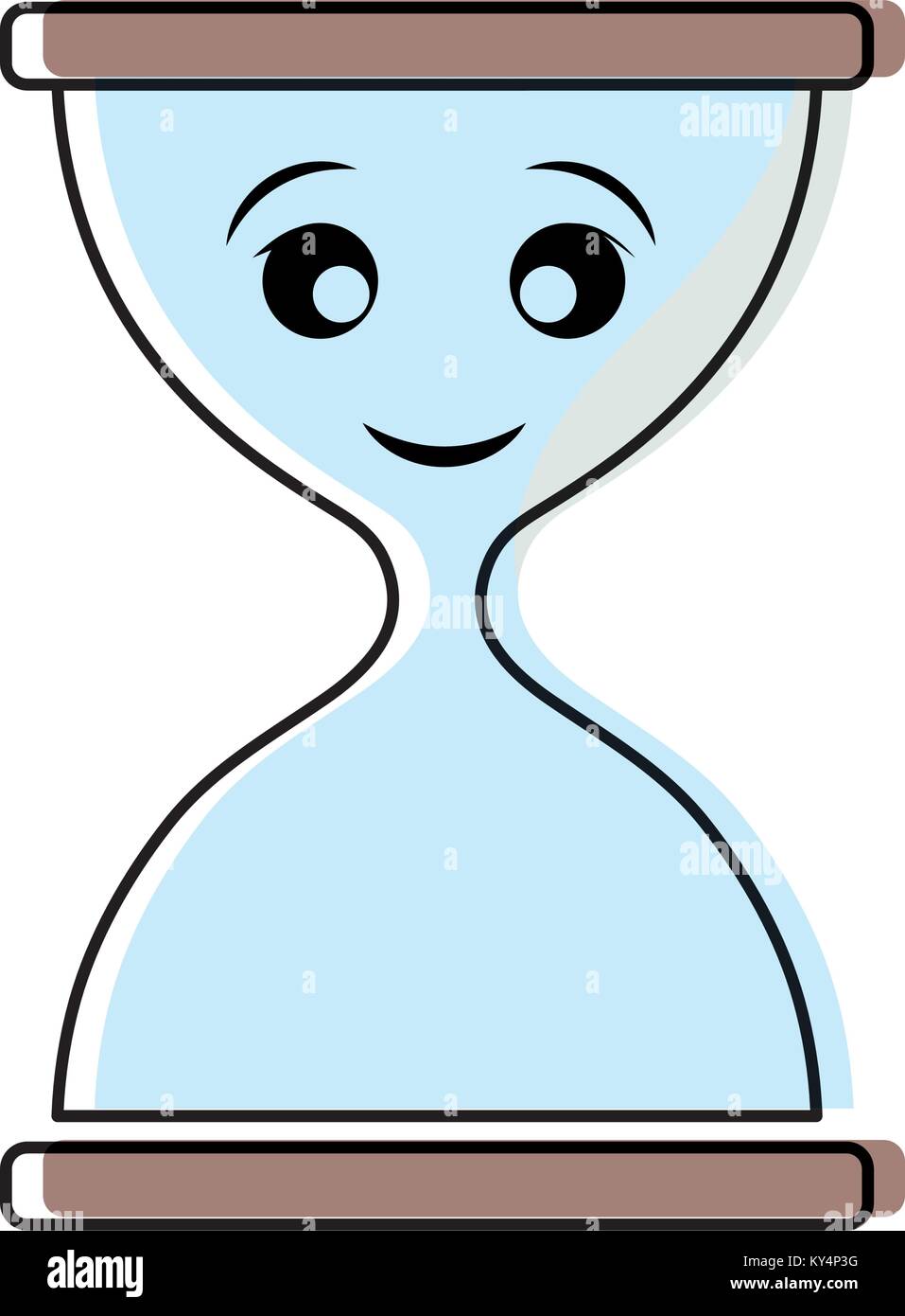 Hourglass empty isolated smiling cartoon Stock Vector Image & Art - Alamy