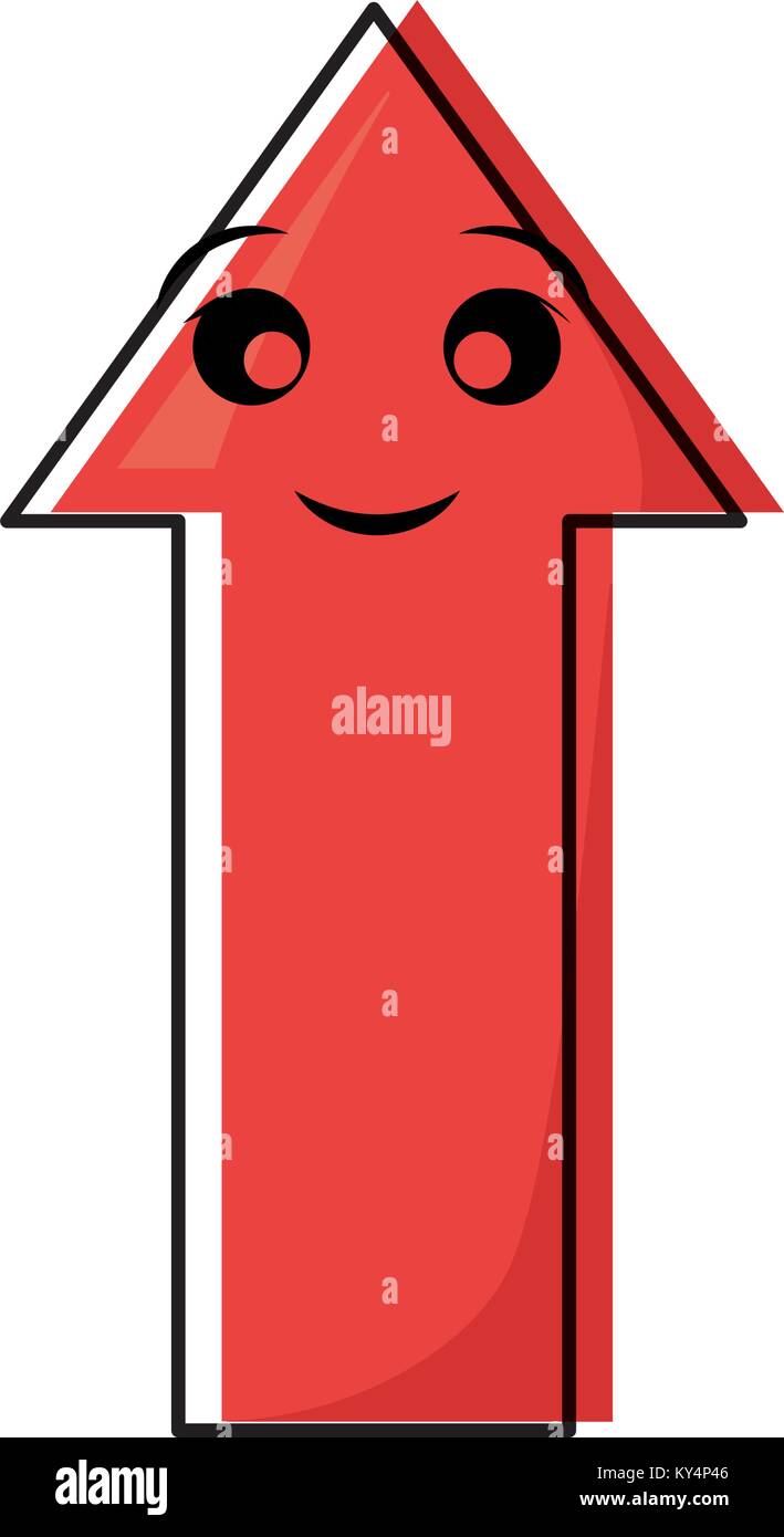 Arrow up symbol smiling cartoon Stock Vector Image & Art - Alamy