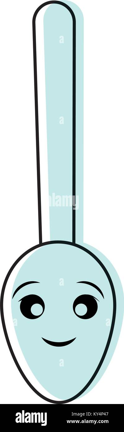 Little spoon cutlery smiling cartoon Stock Vector Image & Art - Alamy