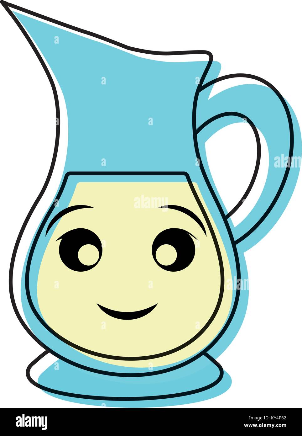 Glass jar with drink smiling cartoon Stock Vector Image & Art - Alamy
